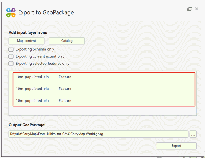 Exporting from ArcMap to GeoPackage