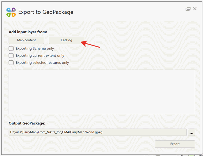 Exporting from ArcMap to GeoPackage